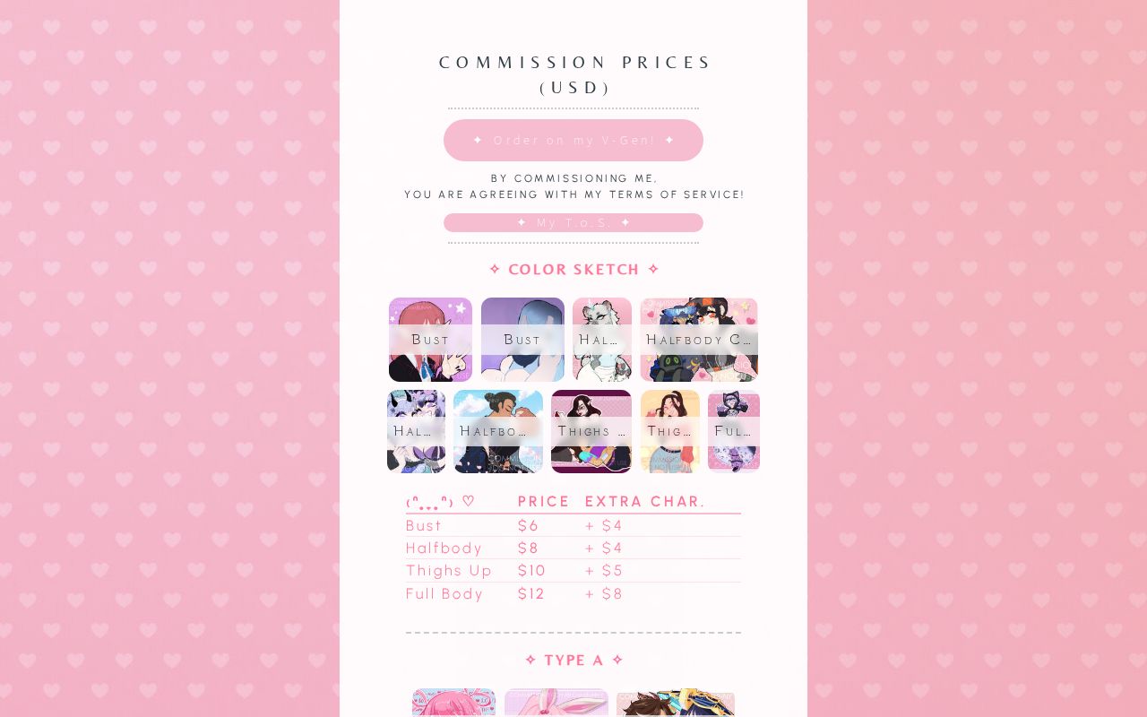 Commission Prices ₍ᐢ ̥ ̞ ̥ᐢ₎